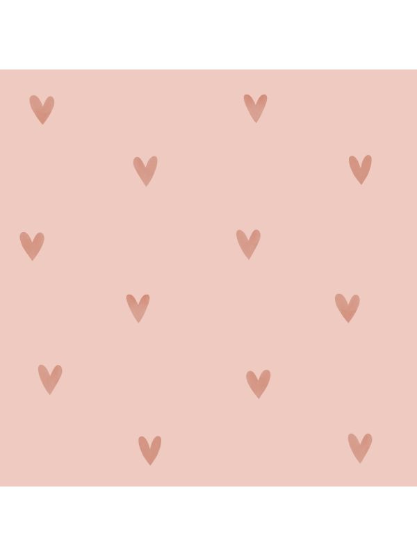 Estahome Hartjes Behang - Terracotta Roze | Babypark